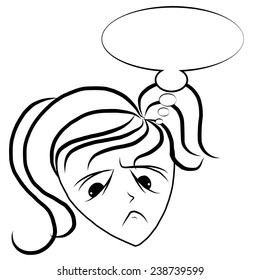 Hand Drawing Sketch Person Negative Emotions Stock Vector (Royalty Free ...