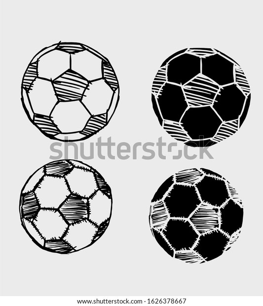 Hand Drawing Soccer Ball Vector Art Stock Vector (Royalty Free ...