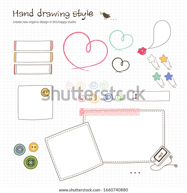 Hand Drawing Style Illustration Various Web Stock Vector (Royalty Free ...
