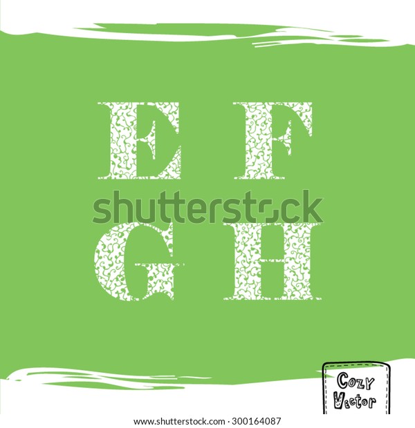Hand Drawing Texture Letters Vector Stock Vector (Royalty Free ...