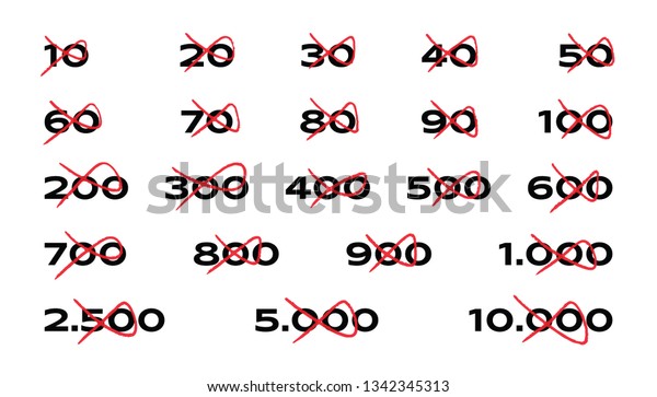 Hand Drawing Top Scratched Numbers Concept Stock Vector (Royalty Free ...