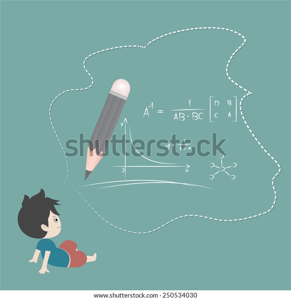 Hand Drawing Vector Illustration Cartoon Boy Stock Vector (Royalty Free ...