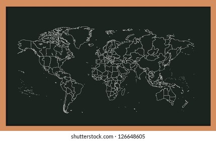 3,562 Chalk drawing world map Images, Stock Photos & Vectors | Shutterstock