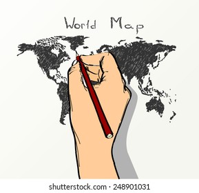 27,974 World map hand sketch Images, Stock Photos & Vectors | Shutterstock