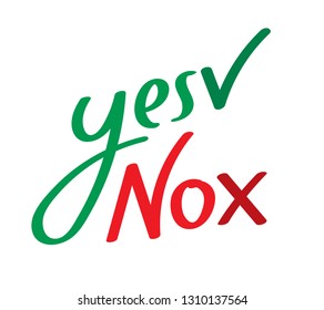 Hand Drawing Yes No Illustration Stock Vector (Royalty Free) 1310137453