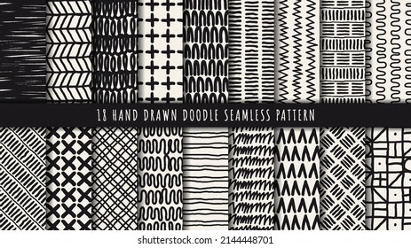 Hand Drawn Abstract Seamless Pattern Stock Vector (Royalty Free ...