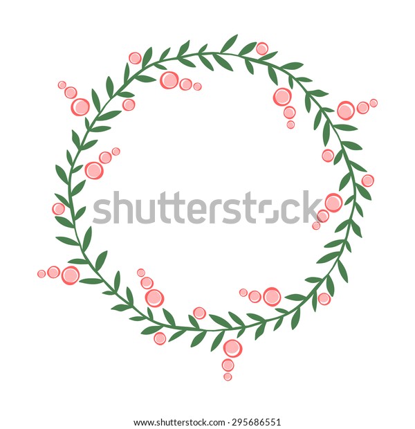 Hand Drawn Abstract Wreath Frame Shape Stock Vector (Royalty Free ...