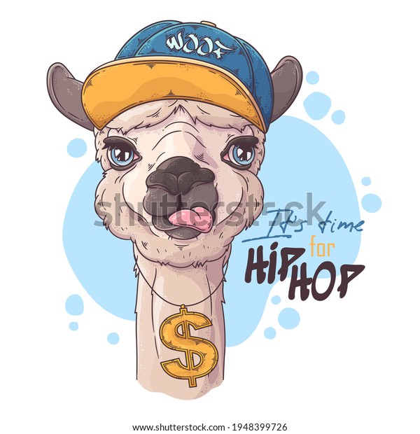 Hand Drawn Alpaca Rapper Accessories Vector Stock Vector (Royalty Free ...