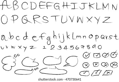 Hand Drawn Alphabet Stock Vector (Royalty Free) 470730641 | Shutterstock