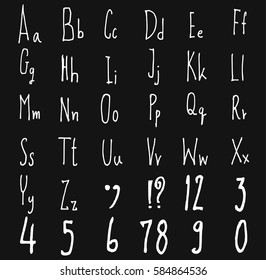 Hand Drawn Alphabet Letters Vector On Stock Vector (Royalty Free ...