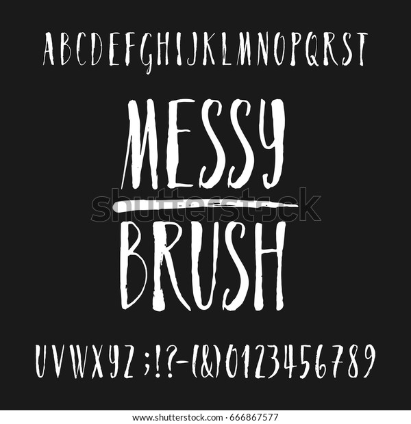 Hand Drawn Alphabet Vector Font Messy Stock Vector (Royalty Free ...