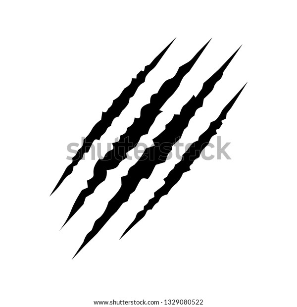 Hand Drawn Animals Claws Scratch Scrape Stock Vector (Royalty Free ...