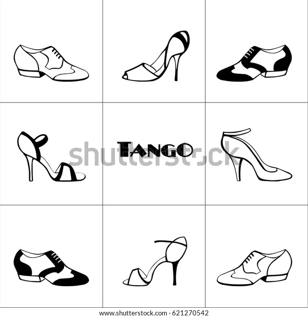 Hand Drawn Argentine Tango Poster Dancing Stock Vector (Royalty Free ...
