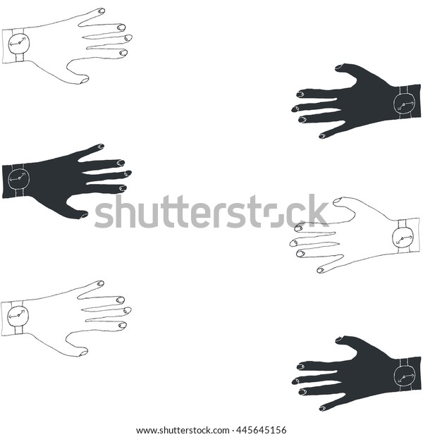 Hand Drawn Arms Cover Template Stock Vector (Royalty Free) 445645156 ...