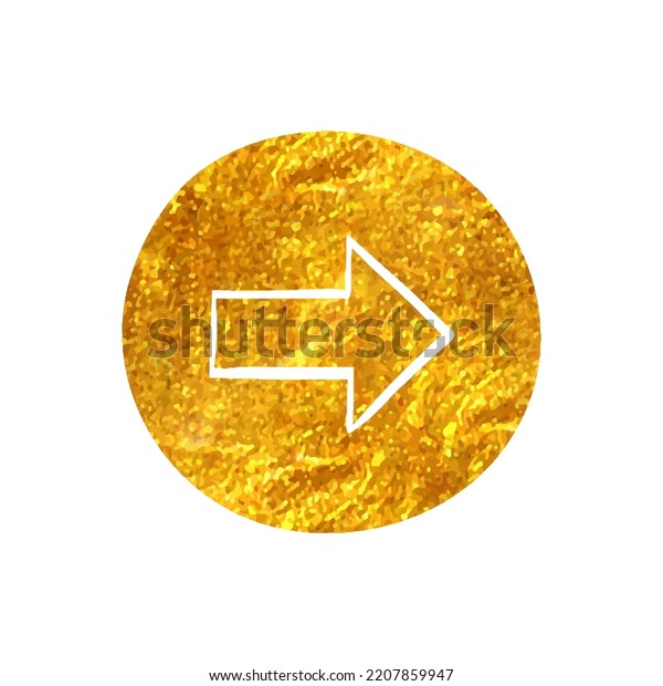 Hand Drawn Arrow Icon Gold Foil Stock Vector (Royalty Free) 2207859947 ...