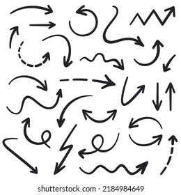 Hand Drawn Arrow Icons Vector Set Stock Vector (Royalty Free ...