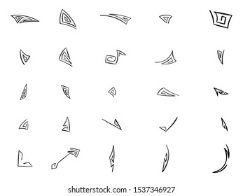 Hand Drawn Arrow Mark Icons Set Stock Vector (Royalty Free) 1537346927