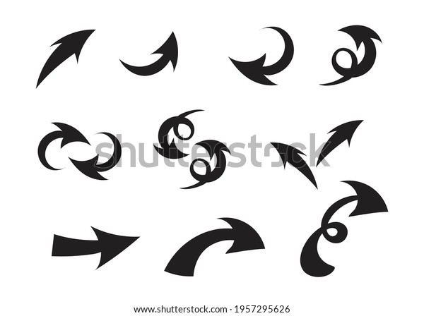 Hand Drawn Arrowss Set Doodle Vector Stock Vector (Royalty Free) 1957295626 | Shutterstock