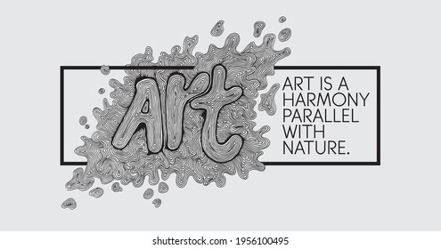 Hand Drawn Art Quote Vector Illustration Stock Vector (Royalty Free ...
