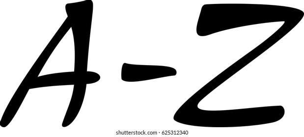 Hand Drawn Az Lettering Stock Vector (Royalty Free) 625312340 ...