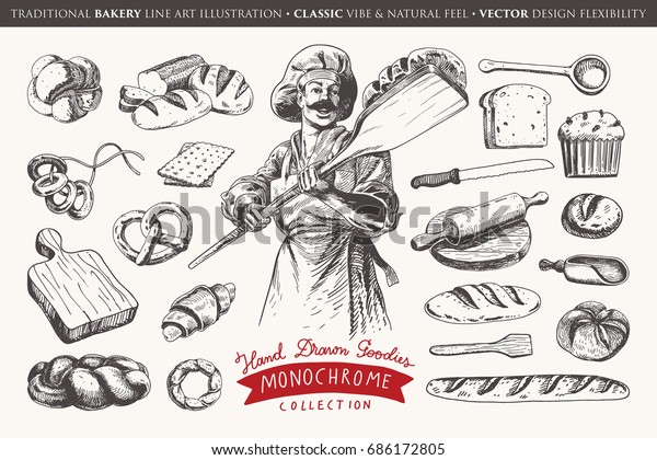 11,047 Baker Sketch Images, Stock Photos & Vectors | Shutterstock