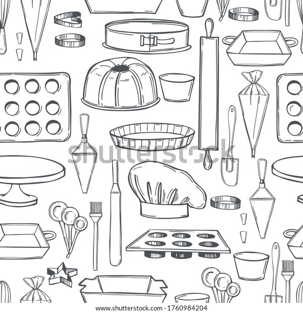 7,047 Baking Utensils Pattern Images, Stock Photos & Vectors | Shutterstock