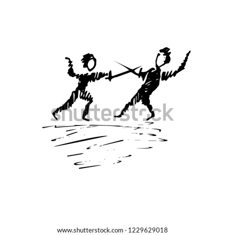 Stick Figure Battle Drawing | Free download on ClipArtMag