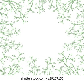 Hand Drawn Beautiful Spring Summer Template Stock Vector (Royalty Free ...