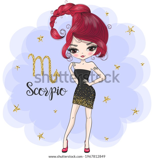 Hand Drawn Beaytiful Cute Little Scorpio Stock Vector (Royalty Free ...