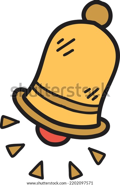 Hand Drawn Bell Illustration Isolated On Stock Vector (Royalty Free ...