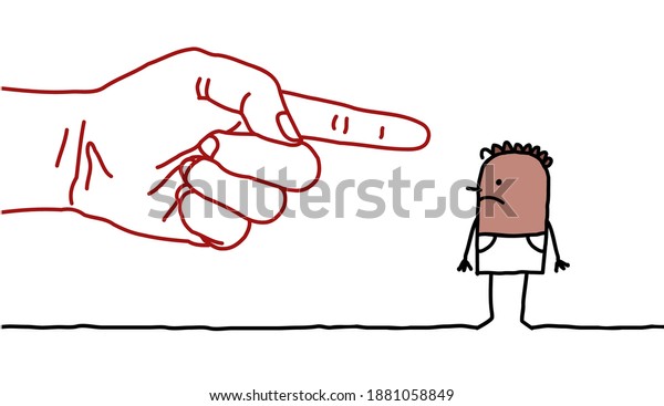 Hand Drawn Big Hand Cartoon Character Stock Vector (Royalty Free ...