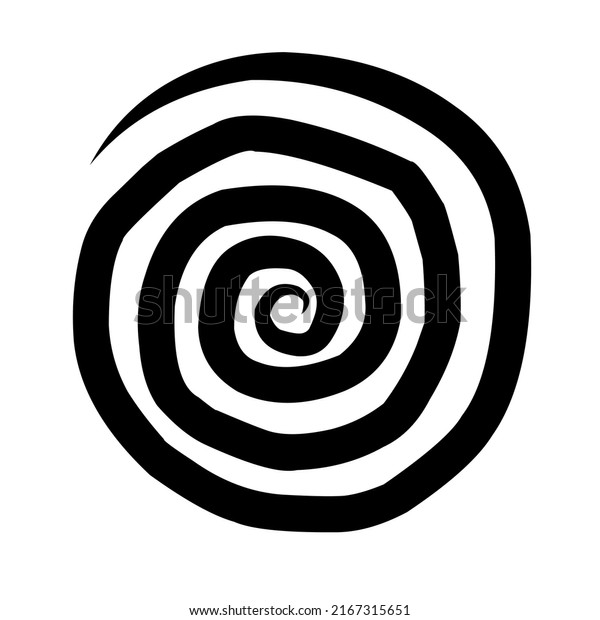 Hand Drawn Black Spiral Vectors Stock Vector (Royalty Free) 2167315651 ...