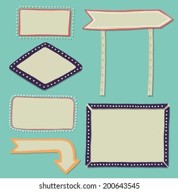 Hand Drawn Blank Road Signs Set Stock Vector (Royalty Free) 200643545 ...