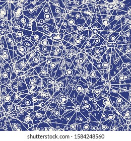 Hand Drawn Blue Abstract Background Drawing Stock Vector (Royalty Free ...