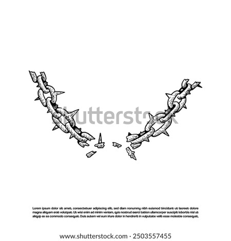 Broken Chain Drawing | Free download on ClipArtMag