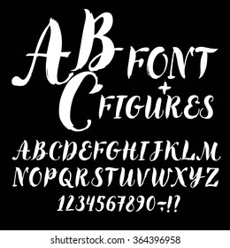Hand Drawn Brush Calligraphy Vector Abc Stock Vector (Royalty Free ...