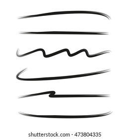 Hand Drawn Brush Lines Stock Vector (Royalty Free) 473804335 | Shutterstock