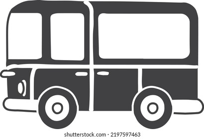 Hand Drawn Bus Illustration Isolated On Stock Vector (Royalty Free ...