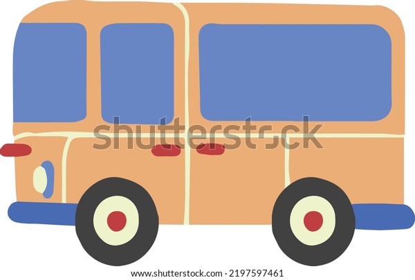 Hand Drawn Bus Illustration Isolated On Stock Vector (Royalty Free ...