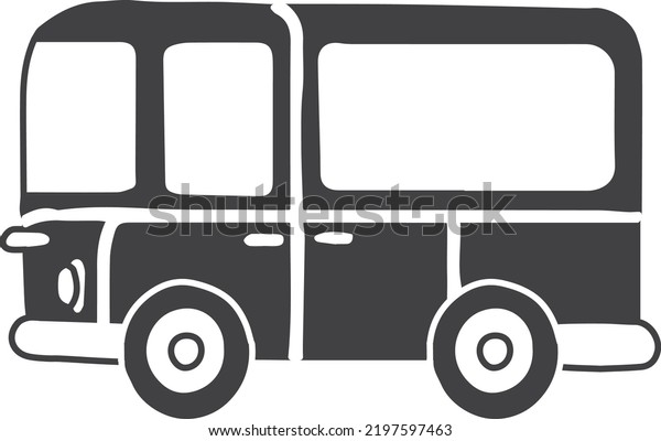 Hand Drawn Bus Illustration Isolated On Stock Vector (Royalty Free ...