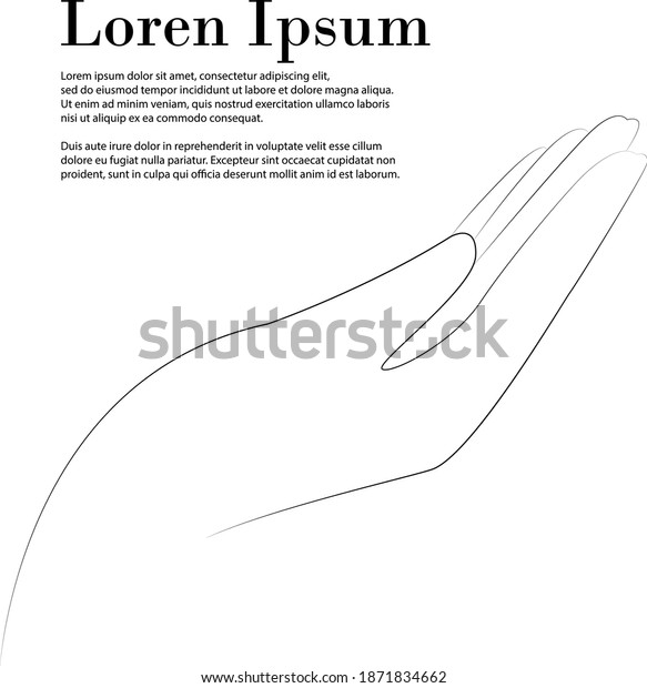 Hand Drawn By Hand Black Line Stock Vector (Royalty Free) 1871834662 ...
