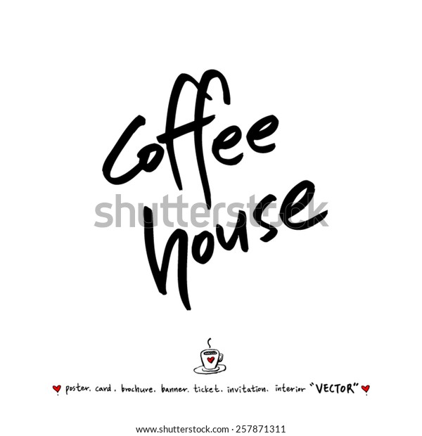 Hand Drawn Cafe Poster Illustration Vector Stock Vector (Royalty Free ...