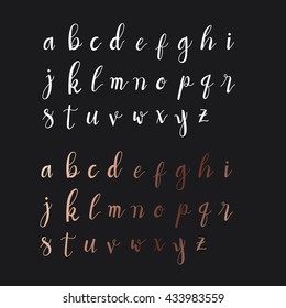 Hand Drawn Calligraphic Font Vector Handwritten Stock Vector (Royalty ...