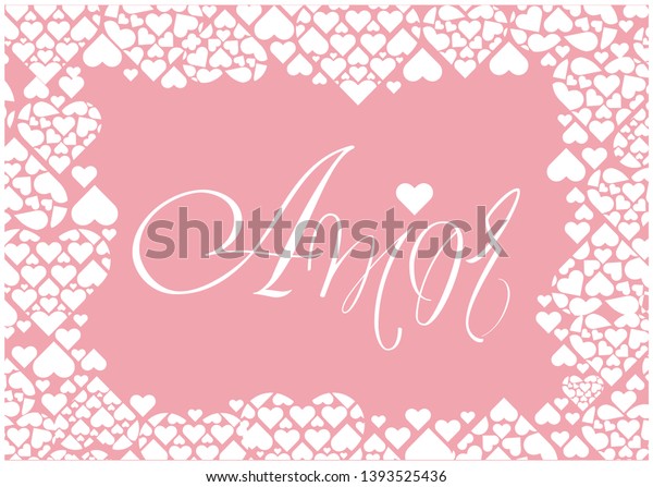 Hand Drawn Calligraphy Amor Mean Love Stock Vector (Royalty Free ...