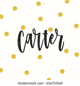 Hand Drawn Calligraphy Personal Name Carter Stock Vector (Royalty Free ...
