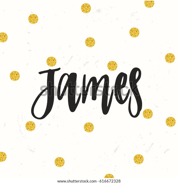 Hand Drawn Calligraphy Personal Name James Stock Vector (Royalty Free ...