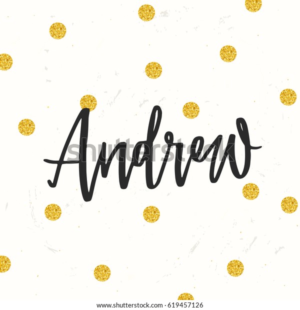 Hand Drawn Calligraphy Personal Name Andrew Stock Vector (Royalty Free ...