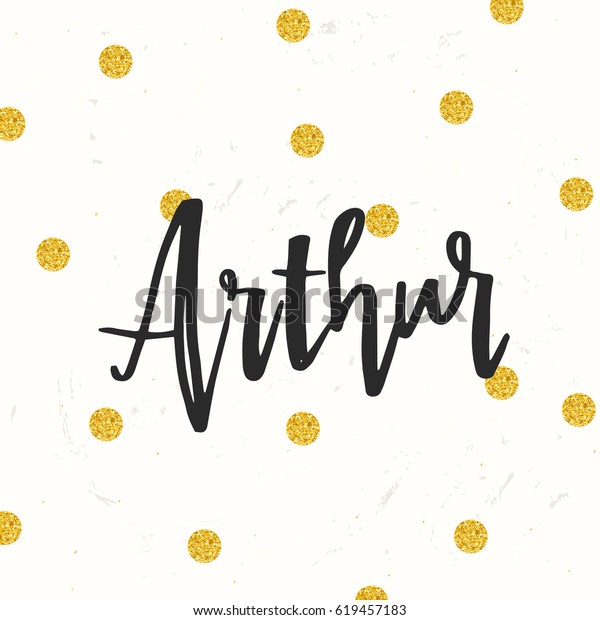 Hand Drawn Calligraphy Personal Name Arthur Stock Vector (Royalty Free ...