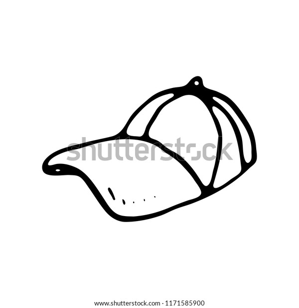 Hand Drawn Cap Doodle Sketch Sports Stock Vector (Royalty Free ...