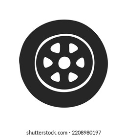 Hand Drawn Car Tire Vector Illustration Stock Vector (Royalty Free ...